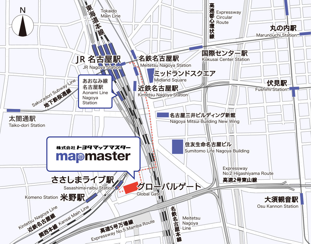 アクセス | 会社情報 | 株式会社トヨタマップマスター:TOYOTA MAPMASTER INCORPORATED（TMI